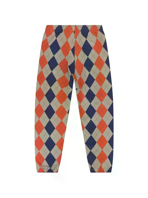 DENIM TEARS Intarsia-knit Argyle Track Pants
