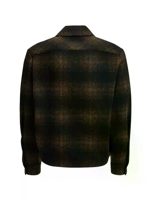 Moncler Check-pattern Zip-up Shirt Jacket