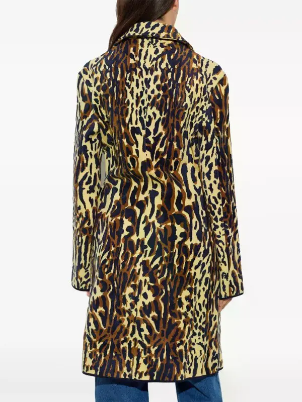 Marni Animalier Wool Chenille Coat - Yellow