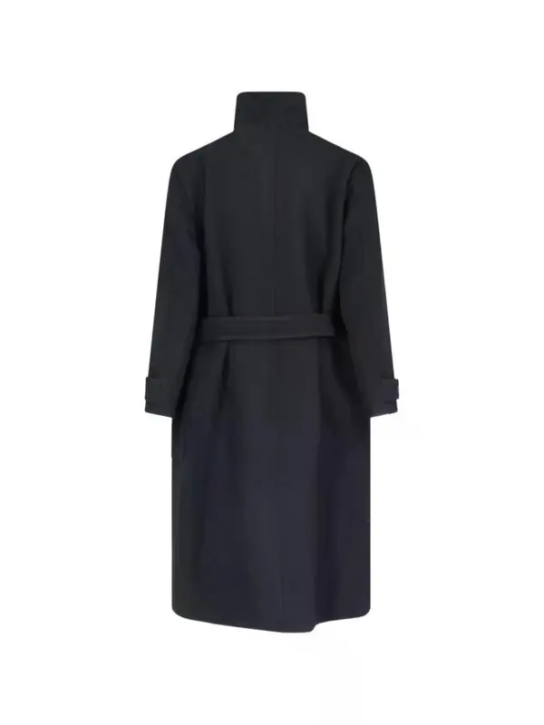 LEMAIRE Wrap Coat In Wool - Black