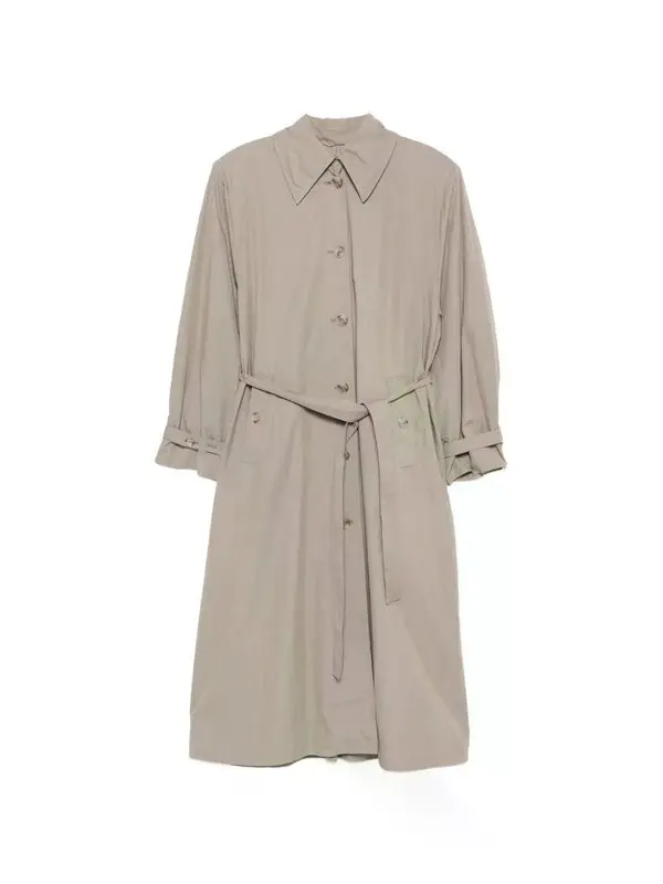 Magda Butrym Belted Storm Flap Coat - Neutrals
