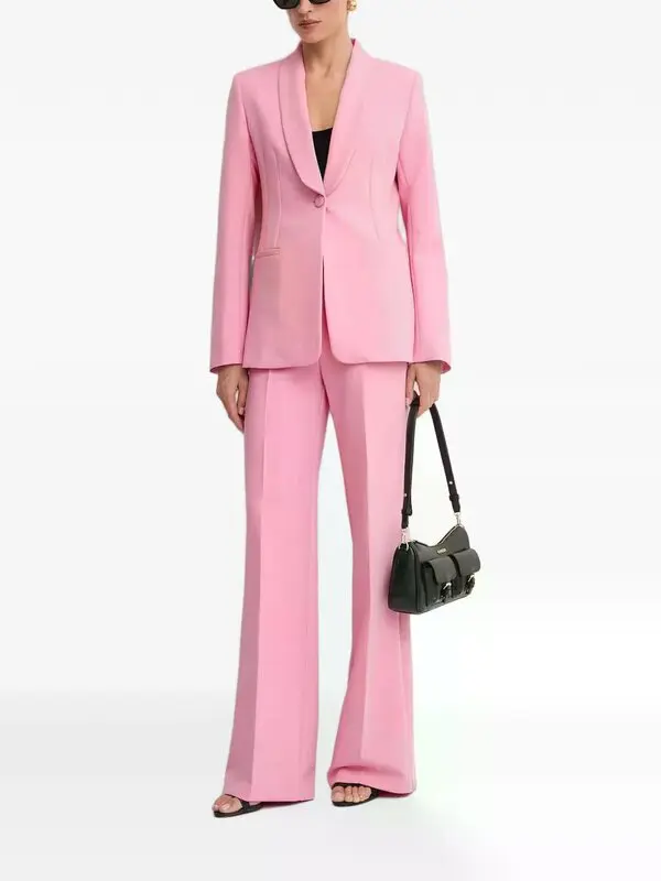 MORGAN Pressed-crease Flared Trousers - Pink