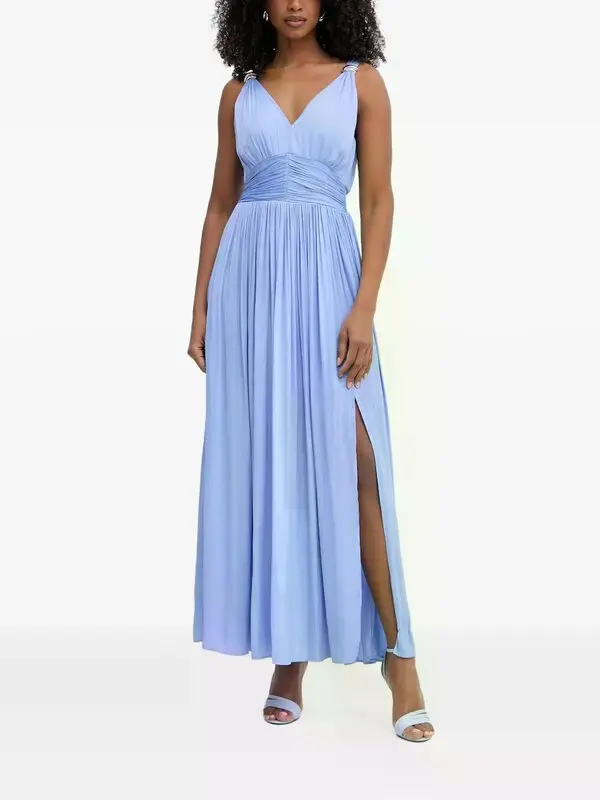 MORGAN Ruched Side-slit Maxi Dress