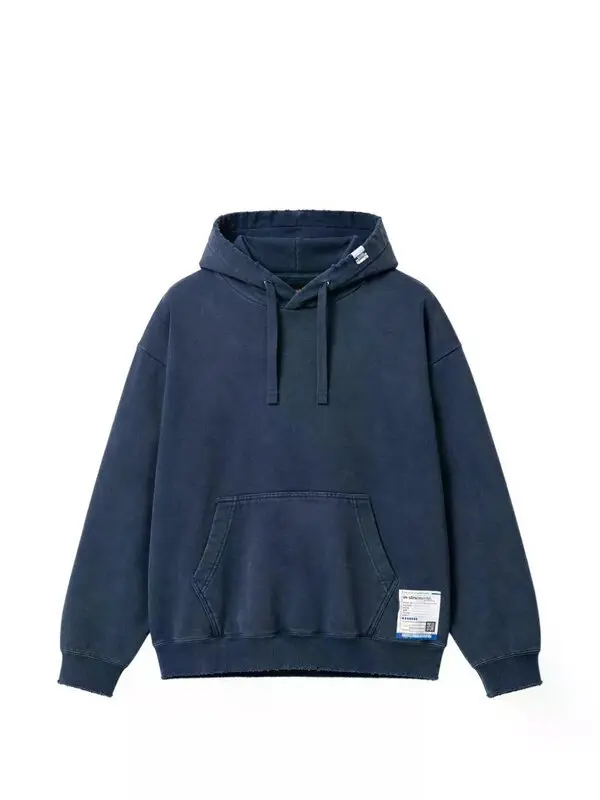 Mihara Yasuhiro Sun-faded Like Distressed Hoodie - Blue