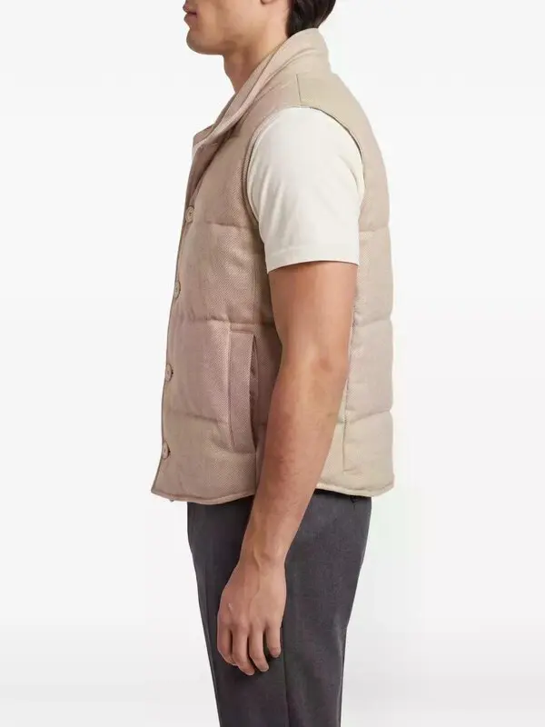 Brunello Cucinelli Padded Button-down Vest - Neutrals