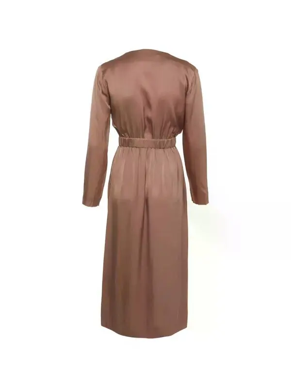 Gucci V-neck Midi Dress With Bow Detail