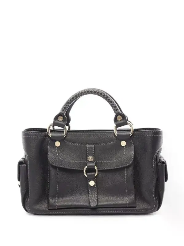 Celine 2010s Boogie Leather Tote Bag - Black