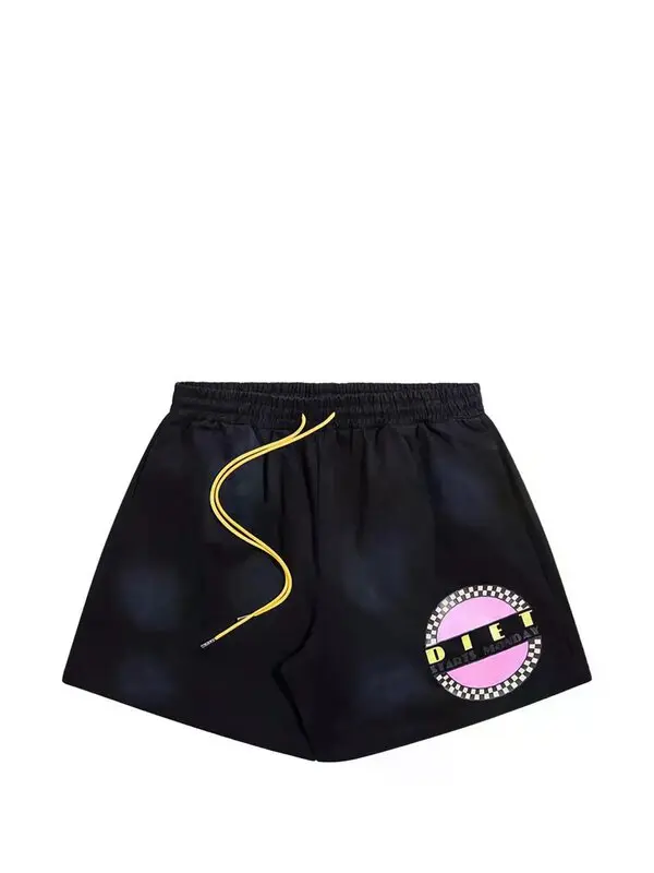 DIET STARTS MONDAY Twill Logo Print Shorts