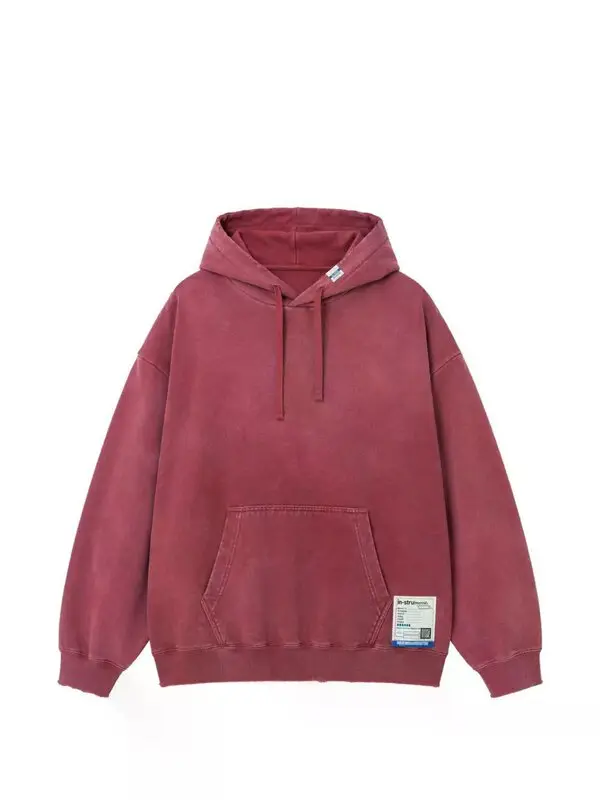 Mihara Yasuhiro Sun Faded Like Distressed Hoodie - Red
