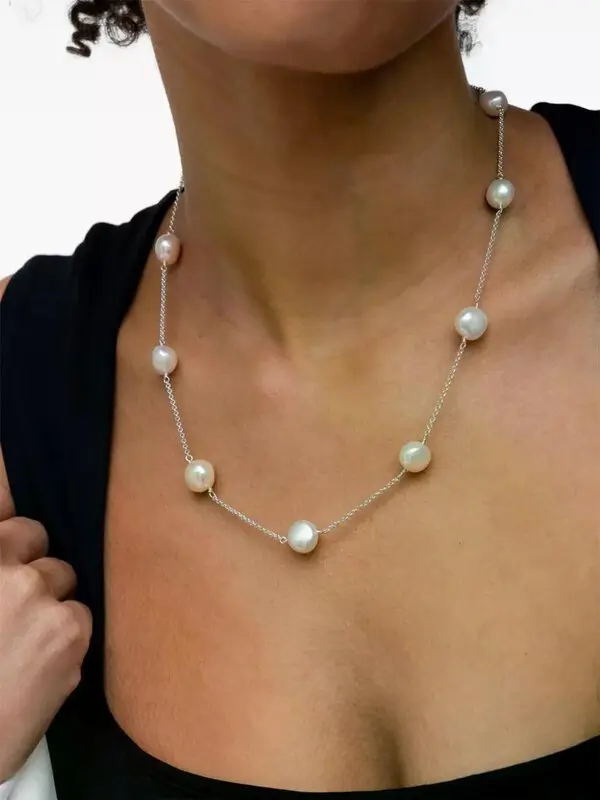 DOWER & HALL Baroque Luna Pearl Chain Necklace
