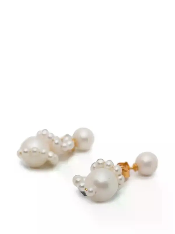 Completedworks Tone Pearl Embellished Drop Earrings - Gold
