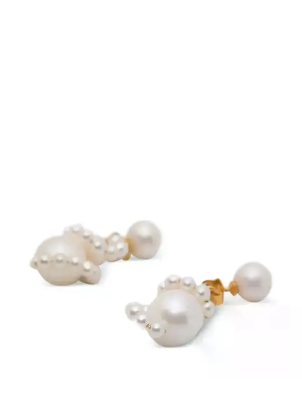 Completedworks Pearl Embellished Drop Earrings