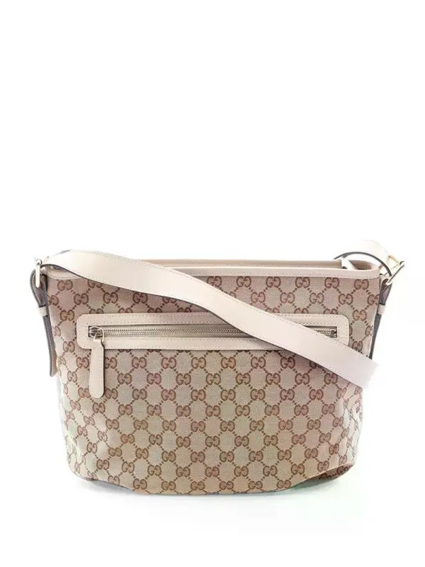 Gucci Gg Monogram Shoulder Bag - Neutrals