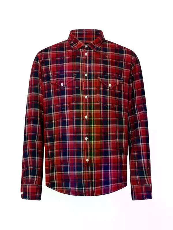 Dsquared2 Classic-check Western Canadian Shirt - Red