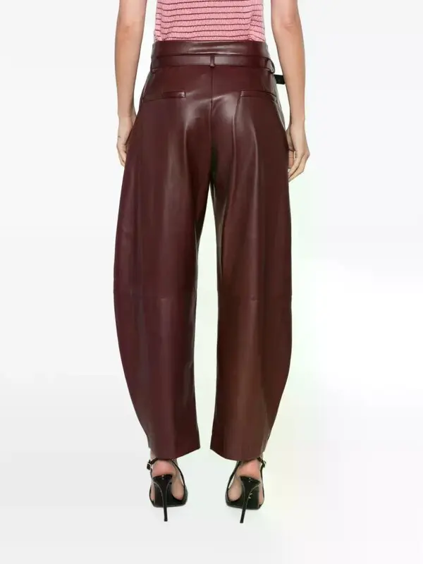 Imperial Belted Faux-leather Trousers