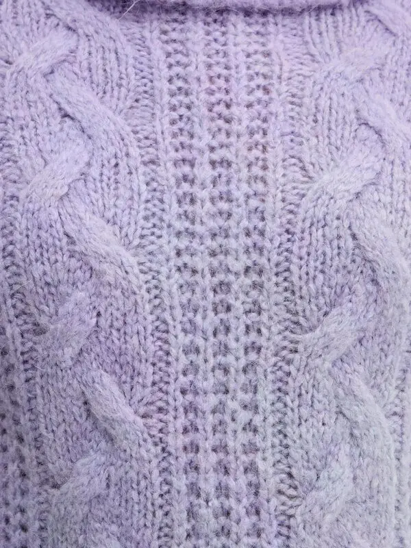 MORGAN Cable-knit Roll-neck Sweater