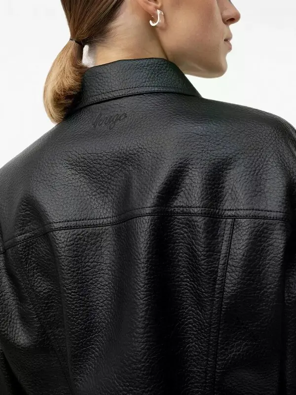 Hugo Relaxed-fit Jacket In Faux Leather