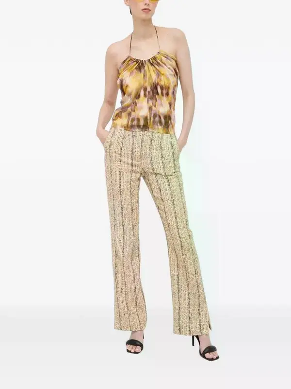 MORGAN Abstract Print Halterneck Top