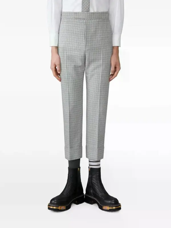 Thom Browne Wool Pique Gunclub Check Double Needle Stitch Trousers