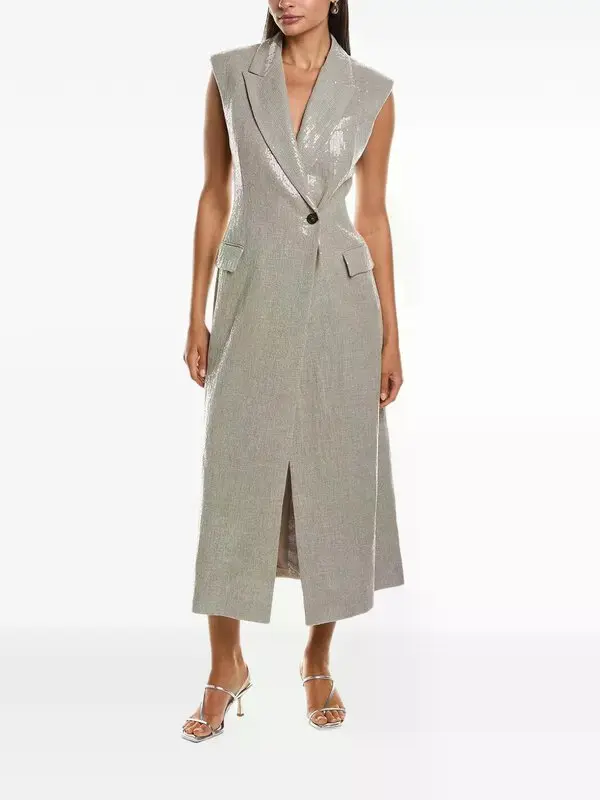 Brunello Cucinelli Sequin-embellished Sleeveless Midi Dress