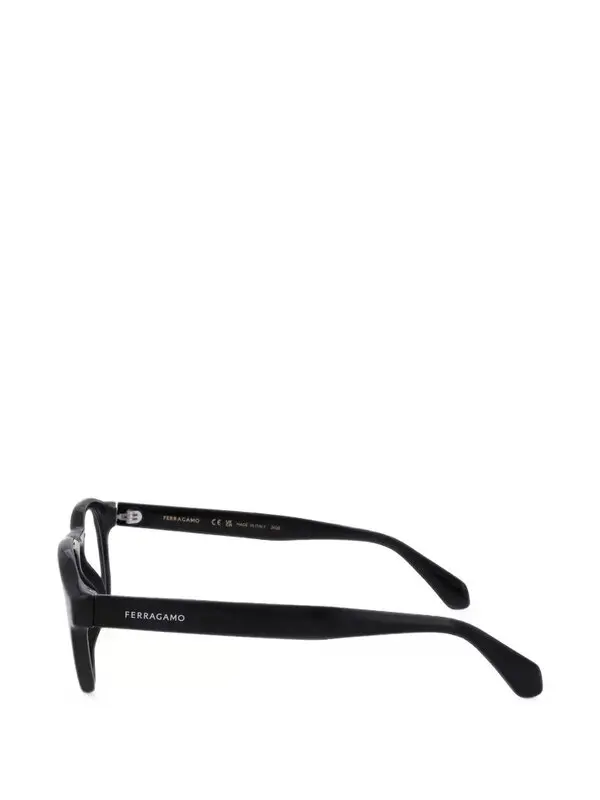 FERRAGAMO Round Frame Glasses - Black