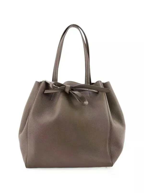 Celine Phantom Tie Cabas Leather Medium Tote Bag - Brown