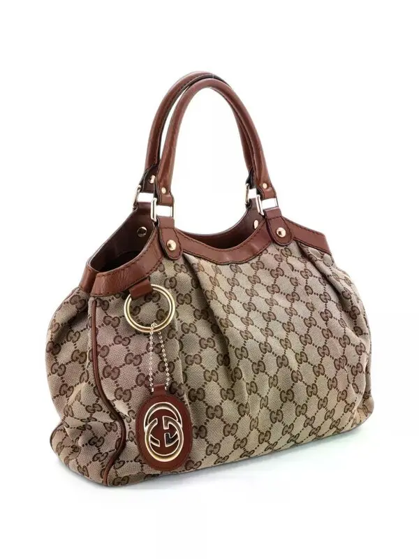 Gucci Sukey Gg Canvas With Leather Medium Tote Bag