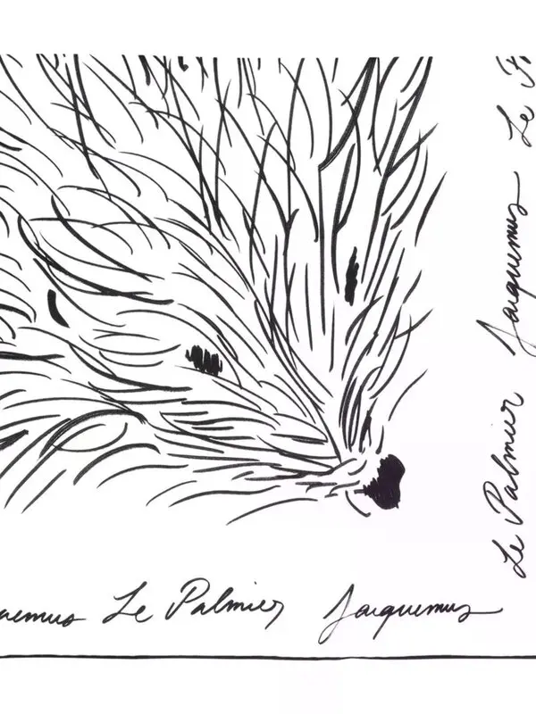 Jacquemus Le Foulard Herisson Hedgehog-print Silk Scarf