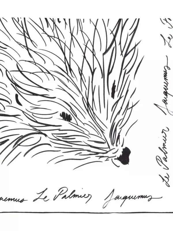 Jacquemus Le Foulard Herisson Hedgehog-print Silk Scarf