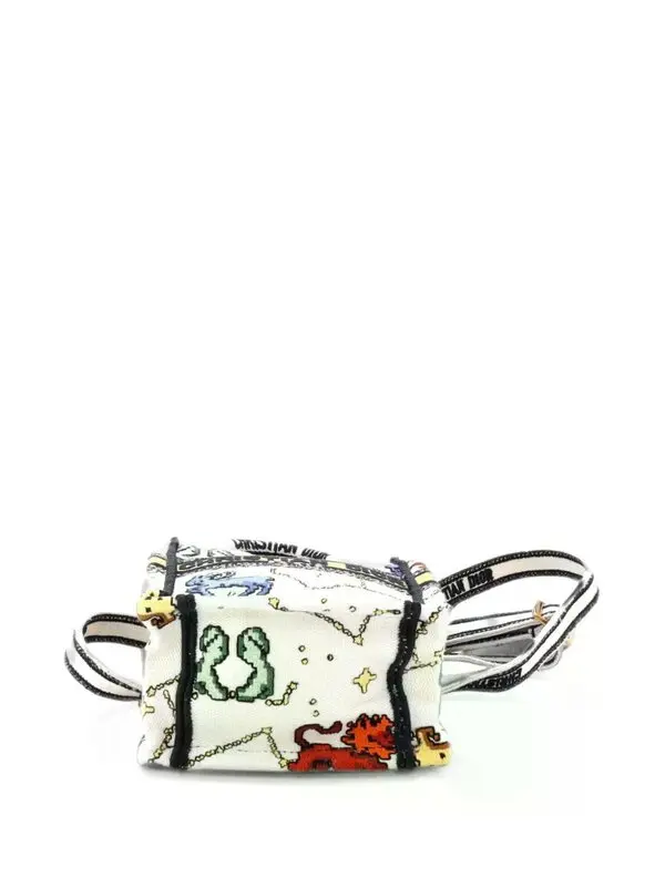 Dior Book Phone Bag Pixel Zodiac Embroidered Canvas Mini Tote Bag