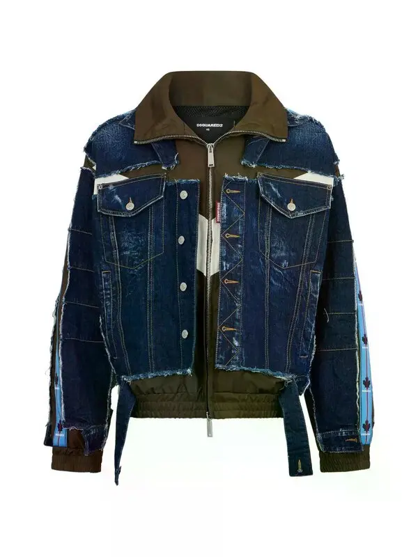 Dsquared2 Aviator Hybrid Zip-up Cotton Track Jacket