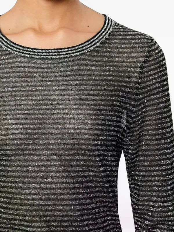 Isabel Marant Étoile Cenaya Striped Lurex Knit T-shirt
