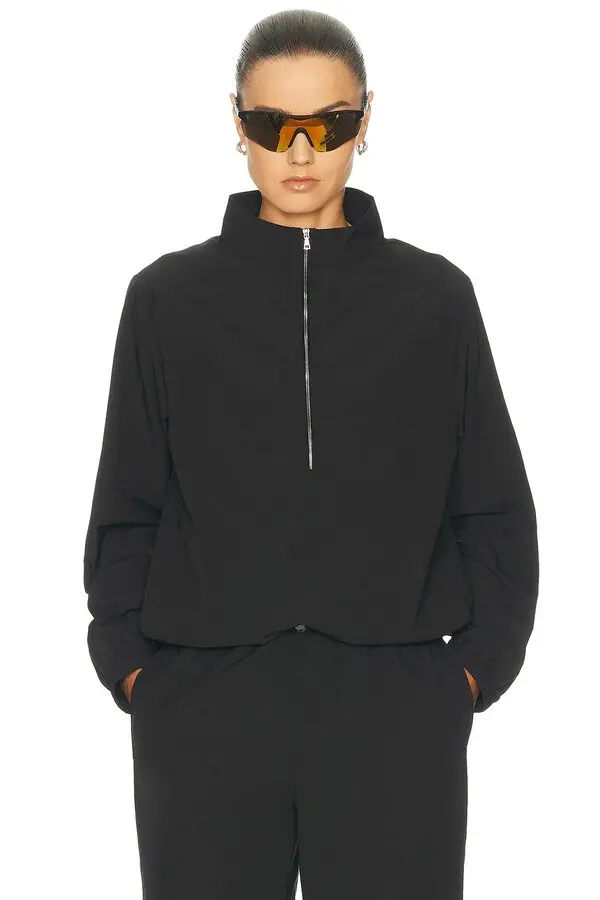 Literary Sport Virginia Half Zip Sweater - Black