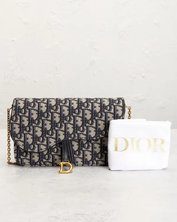 Dior Oblique Saddle Wallet On Chain