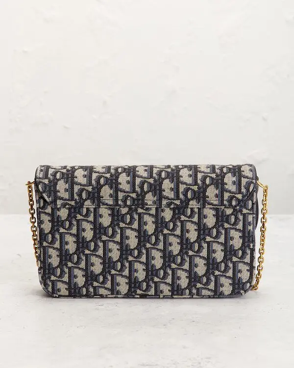 Dior Oblique Saddle Wallet On Chain