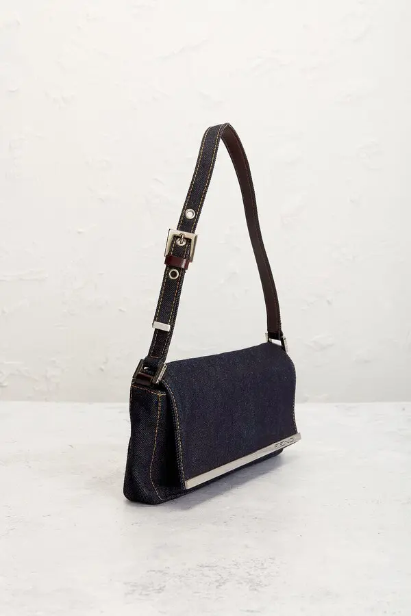 Fendi Renew Denim Shoulder Bag