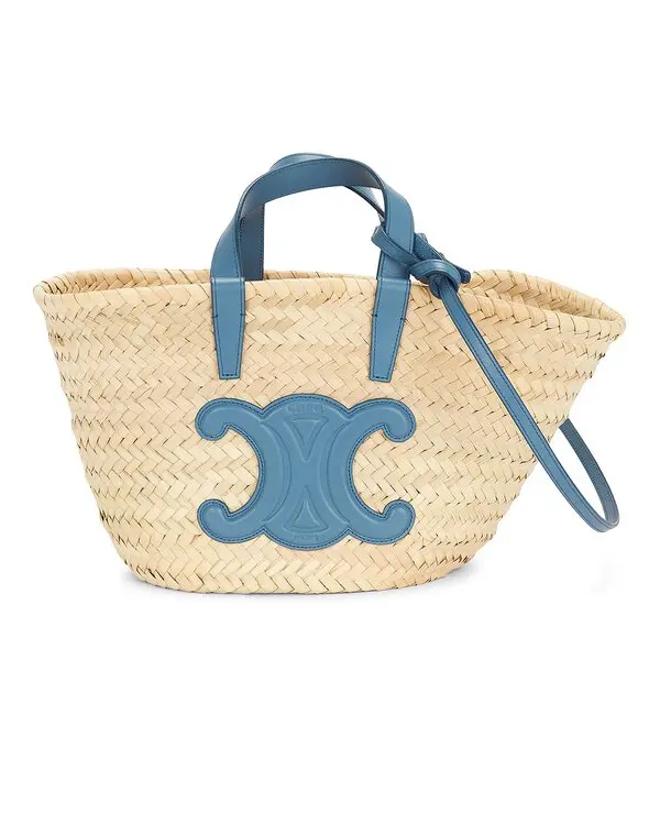 FWRD RENEW Celine Raffia Teen Classic Panier Basket Tote Bag