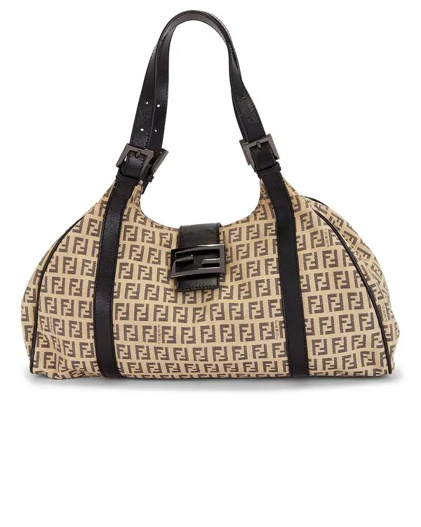 FWRD RENEW Fendi Zucca Canvas Shoulder Bag