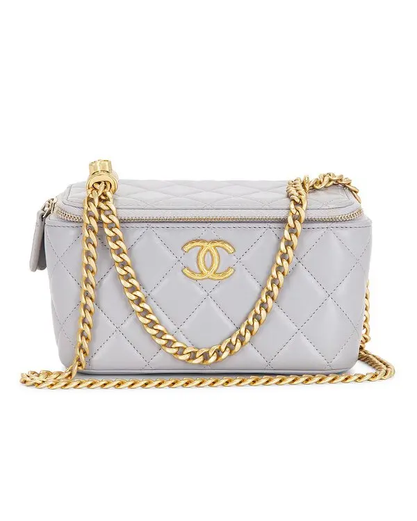 FWRD RENEW Chanel Lambskin Small Slide Long Vanity Case