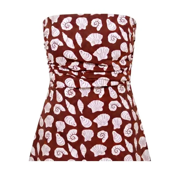 PALM COLLECTIVE Shell Collection Strapless Top