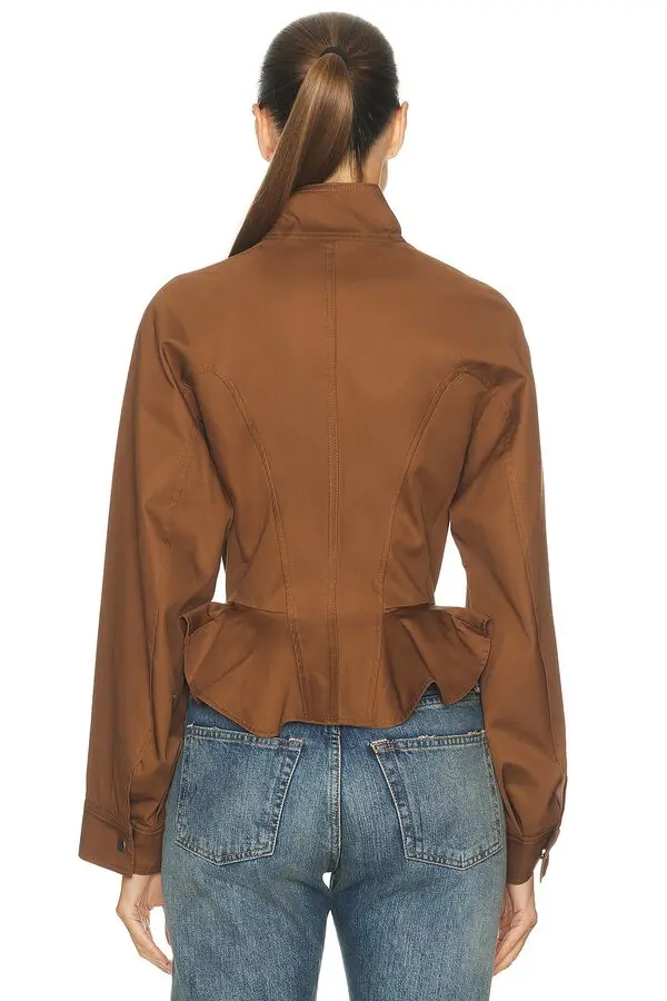 Staud Archie Jacket - Cigar