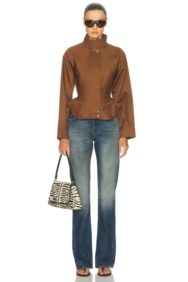 Staud Archie Jacket - Cigar