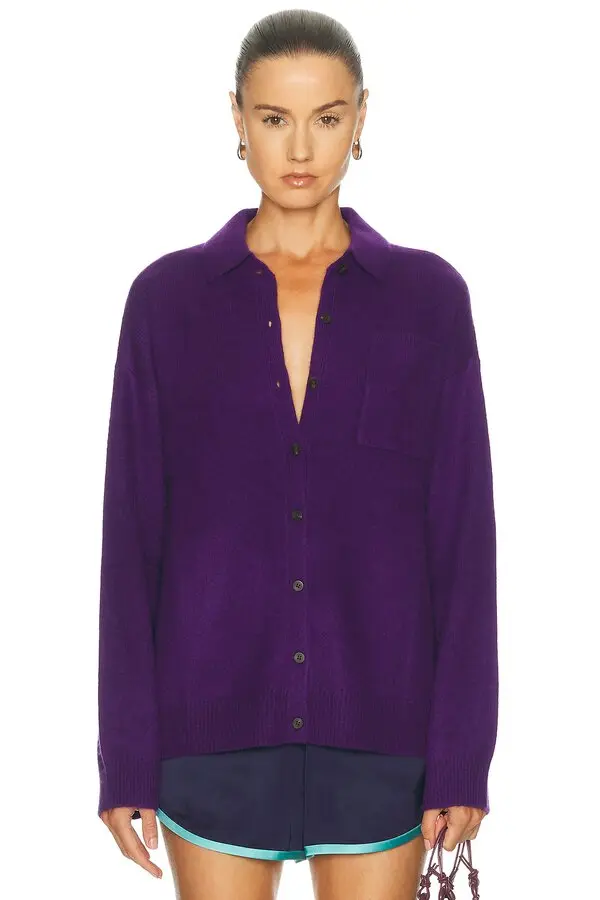Staud Cameron Cashmere Cardigan - Cosmos