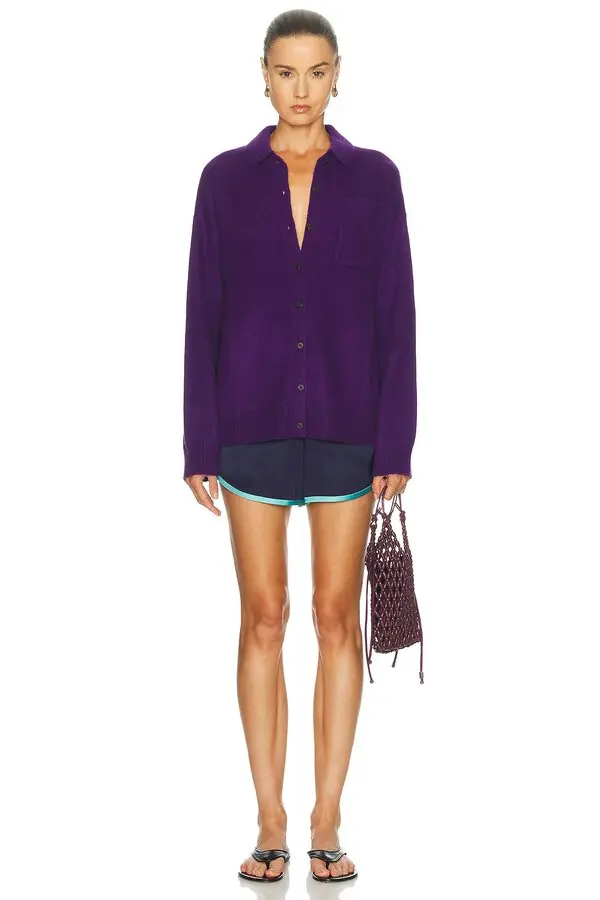 Staud Cameron Cashmere Cardigan - Cosmos