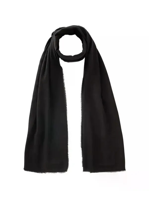 BENETTON Frayed-edge Scarf - Black
