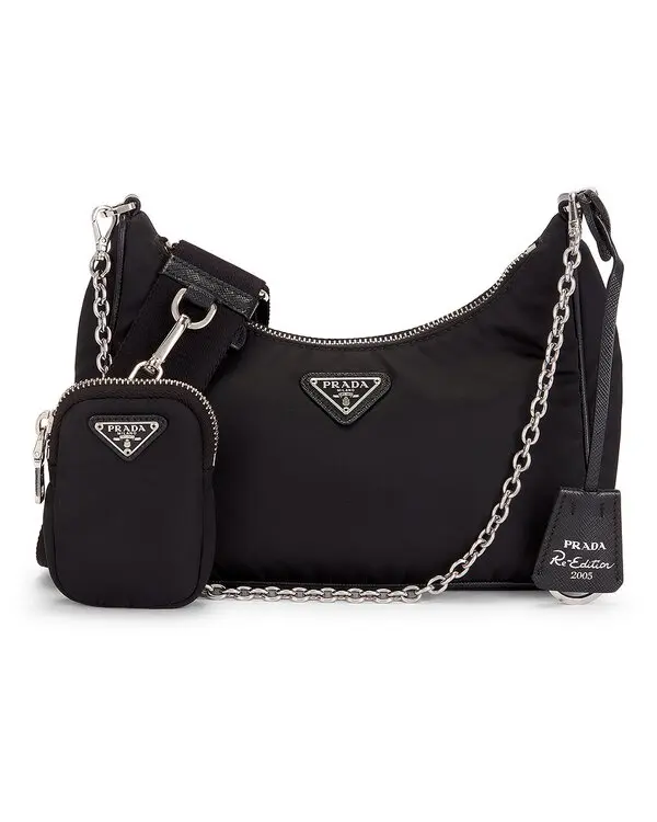 FWRD RENEW Prada Re-edition 2005 Re-nylon Shoulder Bag - Black