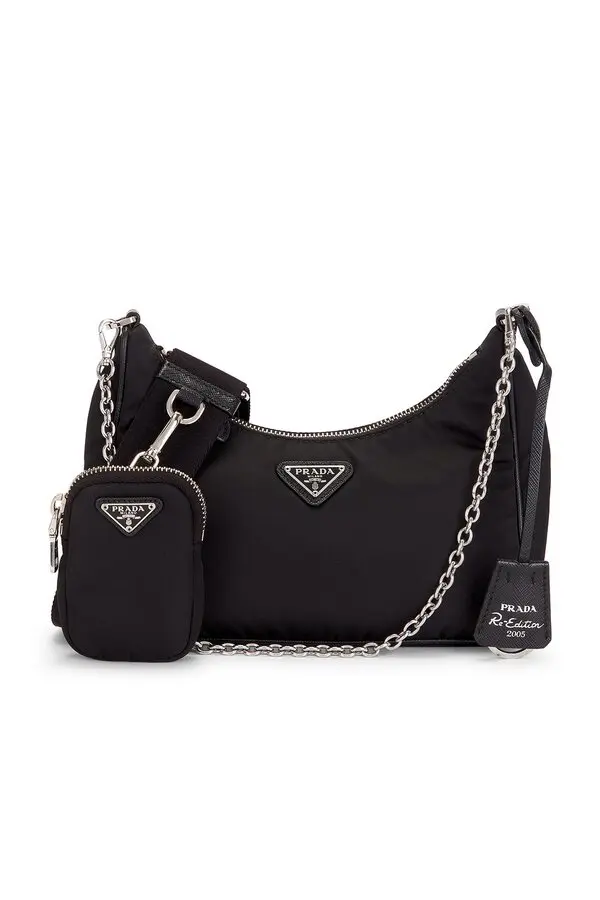 Prada Re-edition 2005 Re-nylon Shoulder Bag - Black