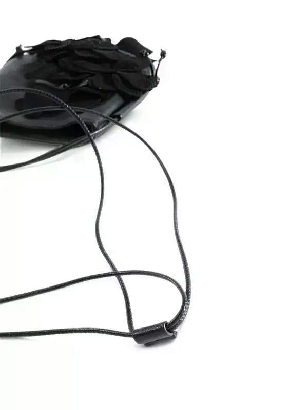 Hereu Floral Embellished Leather Shoulder Bag