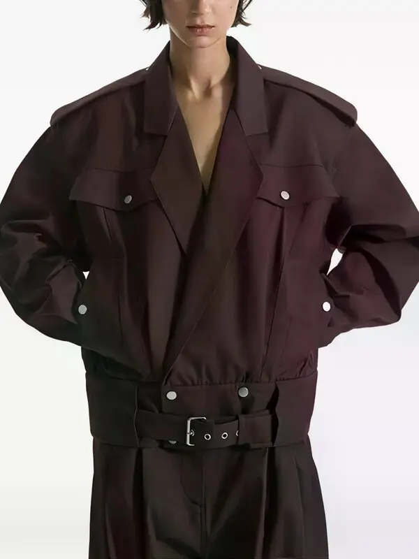 Co Belted Epaulette Military Jacket
