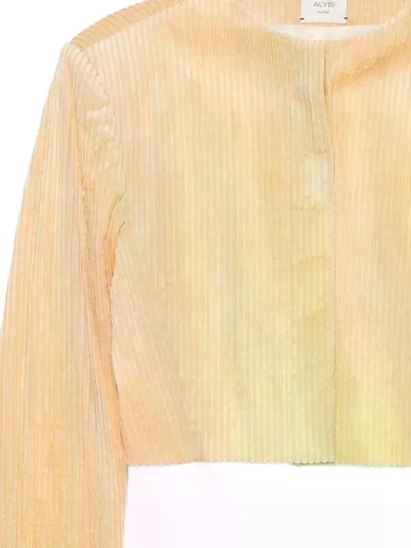 ALYSI Corduroy Cropped Jacket - Neutrals